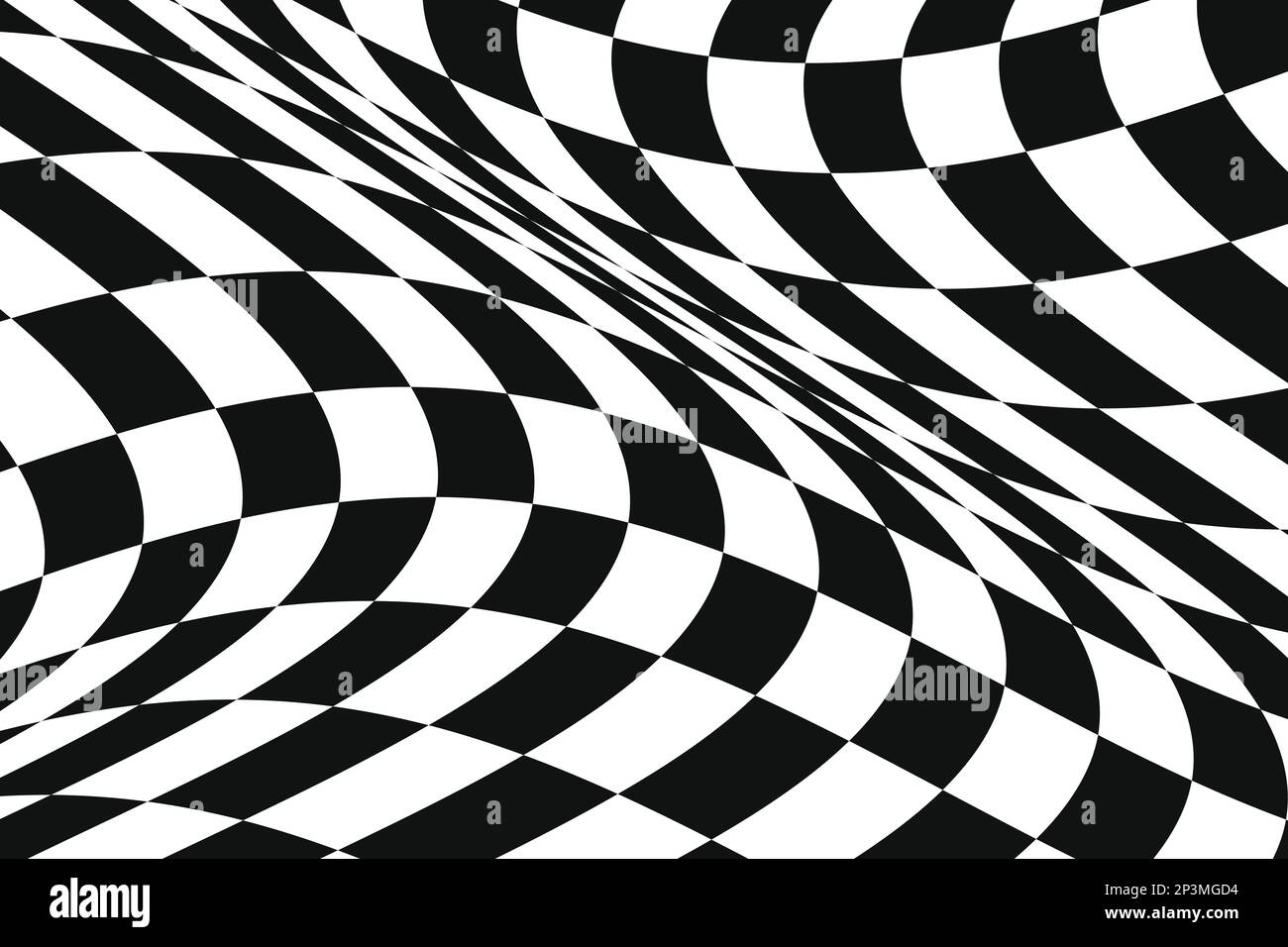 Black and white checkered wavy surface. Vector background Stock Vector ...