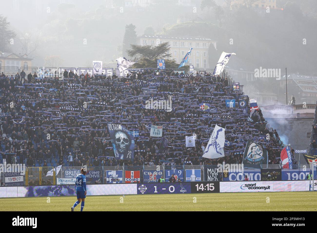 Giuseppe Sinigaglia stadium, Como, Italy, March 05, 2023, Fans of Como ...
