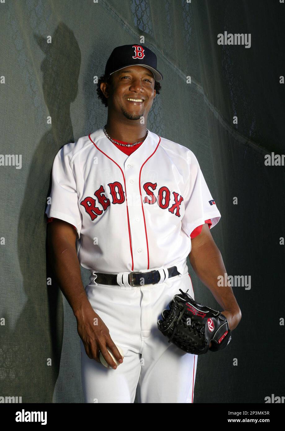 Boston Red Sox Pedro Martinez poses for a portrait at the Red Sox ...