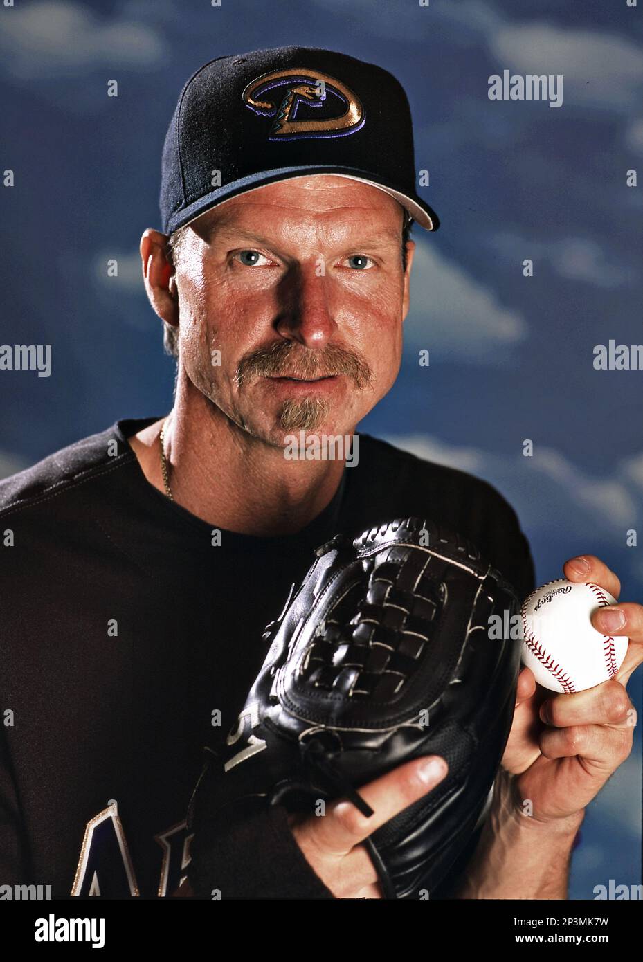 Arizona Diamondbacks pitcher Randy Johnson poses for a portrait at Pro ...