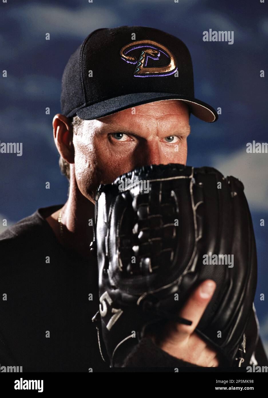 Arizona Diamondbacks pitcher Randy Johnson poses for a portrait at Pro ...