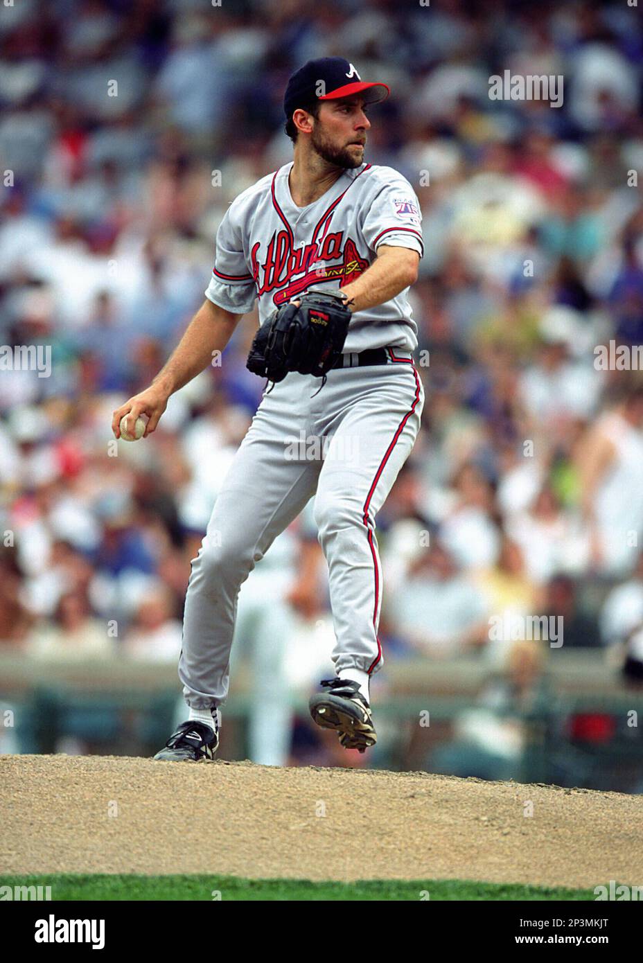 Atlanta Braves John Smoltz (29) in action during a game from the1998 ...