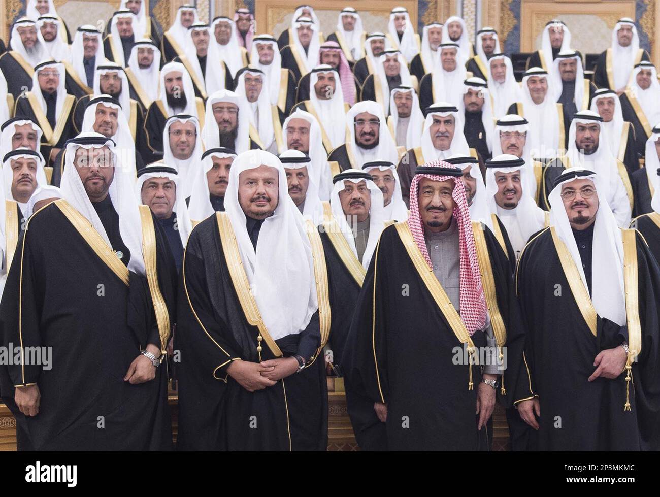 In this image released by Saudi Press Agency, SPA, Saudi Arabia's Crown ...