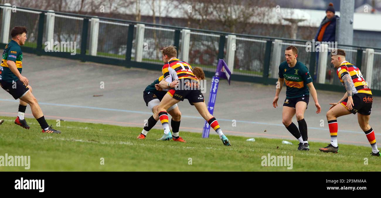 Carmarthen Quins RFC v Merthyr RFC Indigo Prem 2023 Stock Photo - Alamy