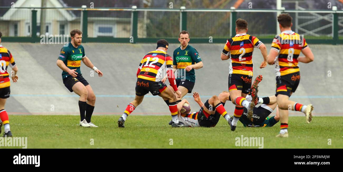 Carmarthen Quins RFC v Merthyr RFC Indigo Prem 2023 Stock Photo - Alamy