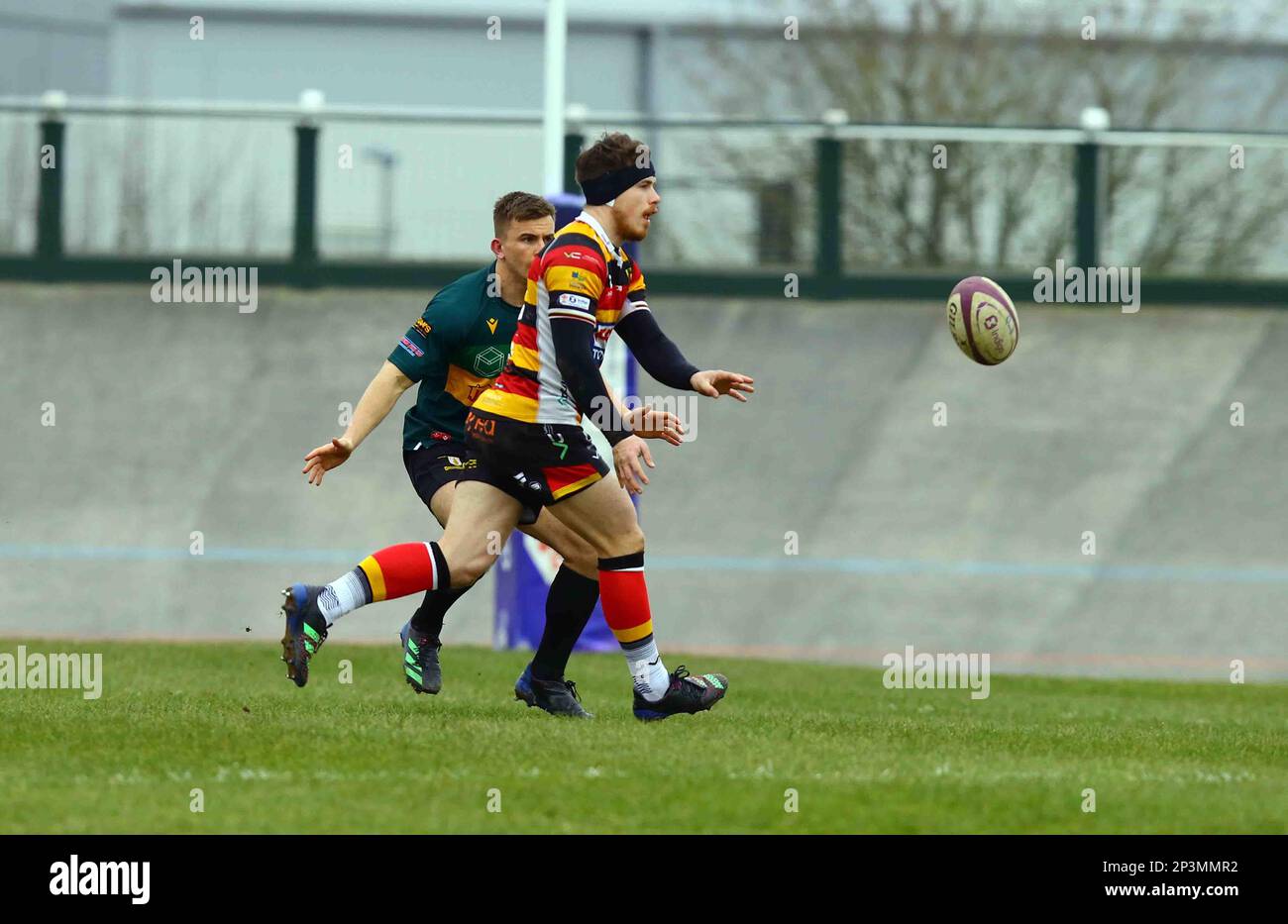 Carmarthen Quins RFC v Merthyr RFC Indigo Prem 2023 Stock Photo - Alamy