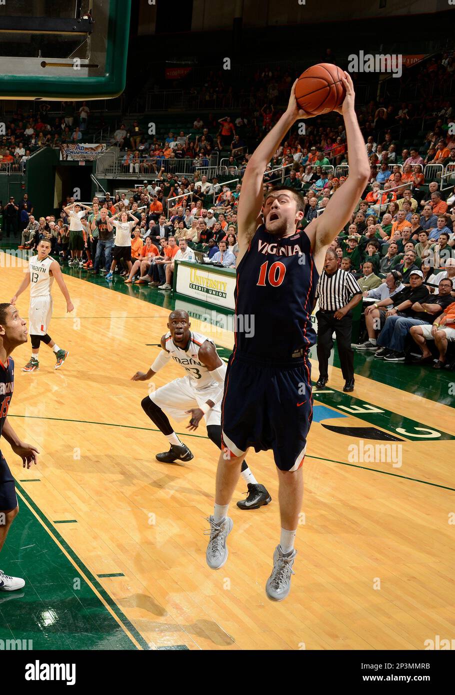 03 January 2015: University of Virginia forward/center Mike Tobey (10 ...