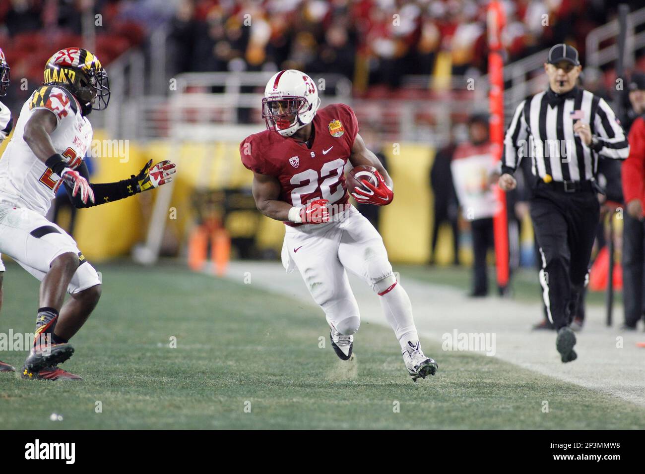 Dec 30 2014: Stanford RB Remound Wright (22) in game action during the ...
