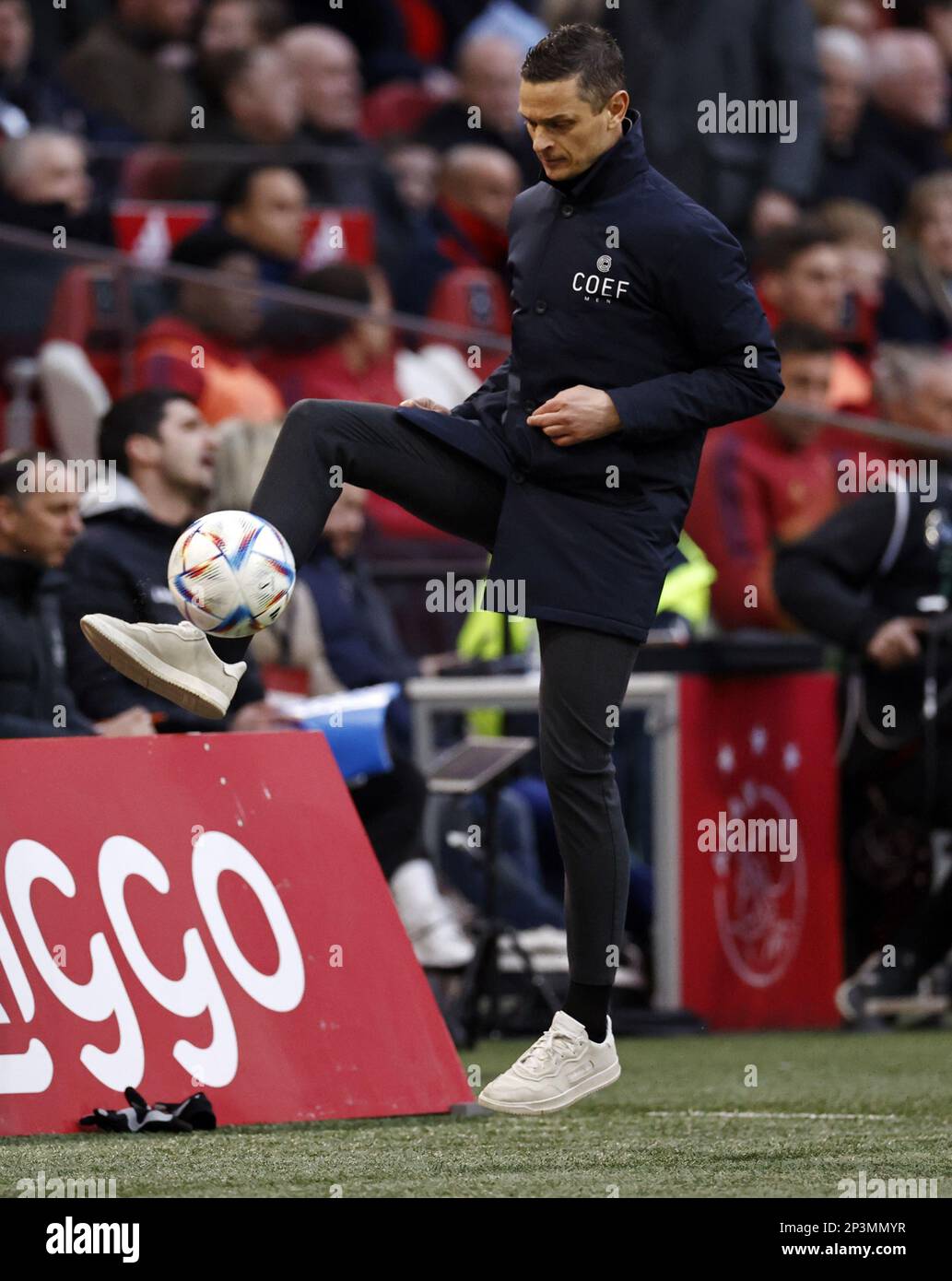 AMSTERDAM - NEC Nijmegen coach Rogier Meijer during the Dutch premier ...