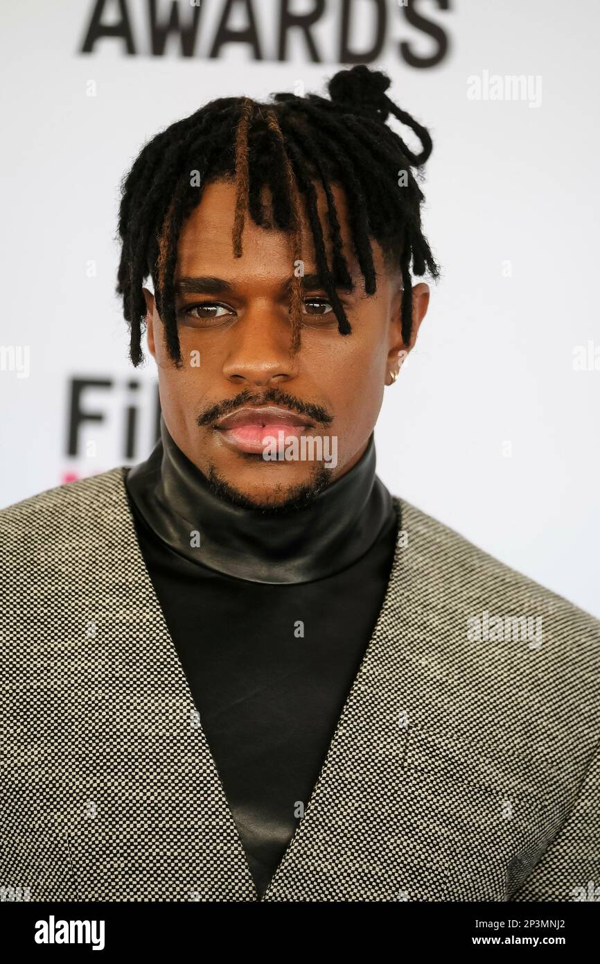 Jeremy Pope attends the 2023 Film Independent Spirit Awards in Santa ...