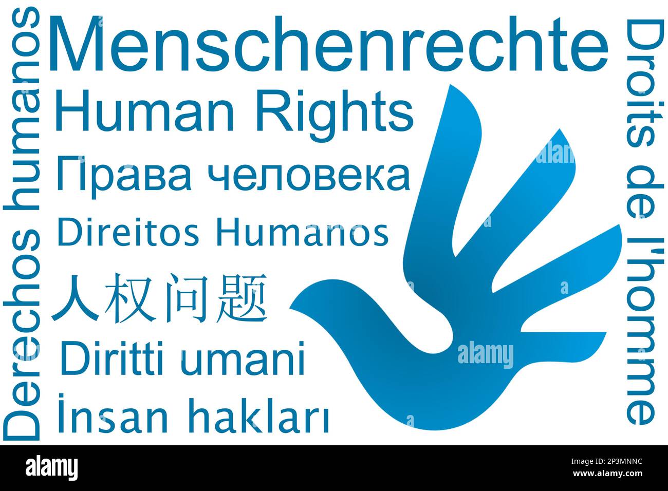 Graphic on Human Rights: Public domain human rights logo and the word ...