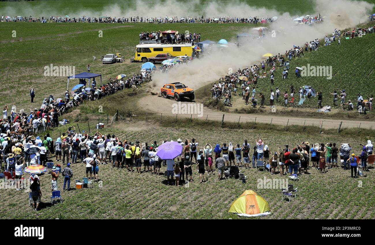 Hummer driver Robby Gordon and co-pilot Johnny Campbell both of the U.S ...