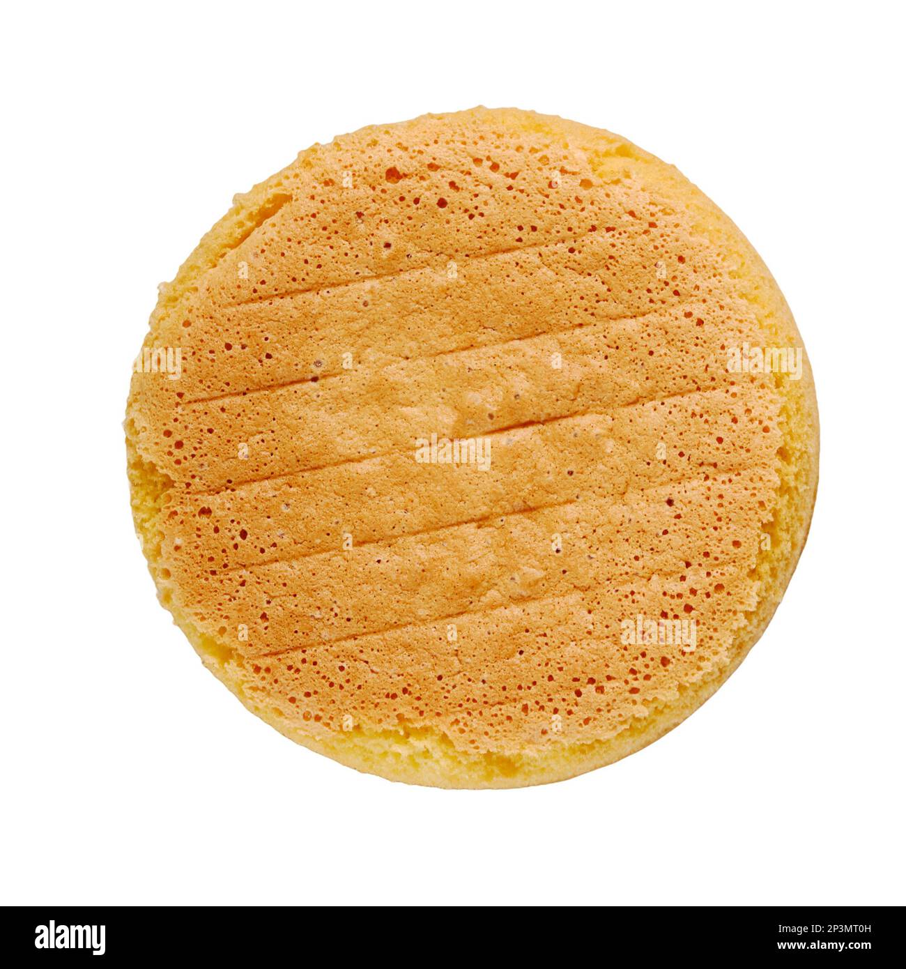 Sponge for making a cake top view, isolated on a white background Stock ...