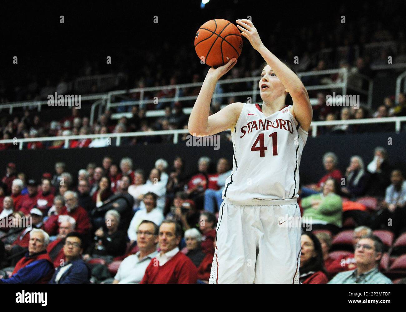 03 Jan 2015: Stanford Cardinal forward Bonnie Samuelson shoots a three ...