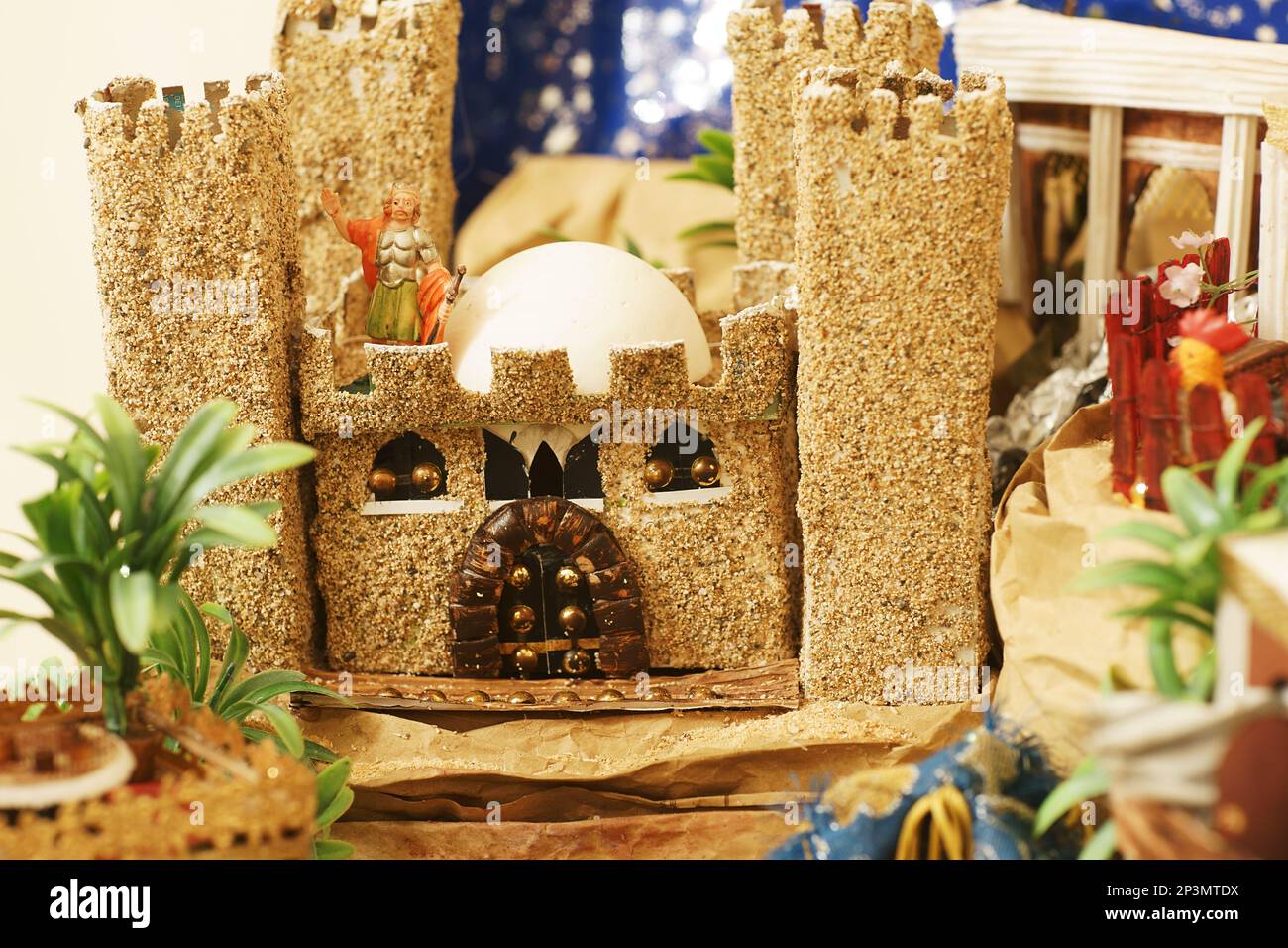 Arab style nativity scene - buildings Stock Photo - Alamy