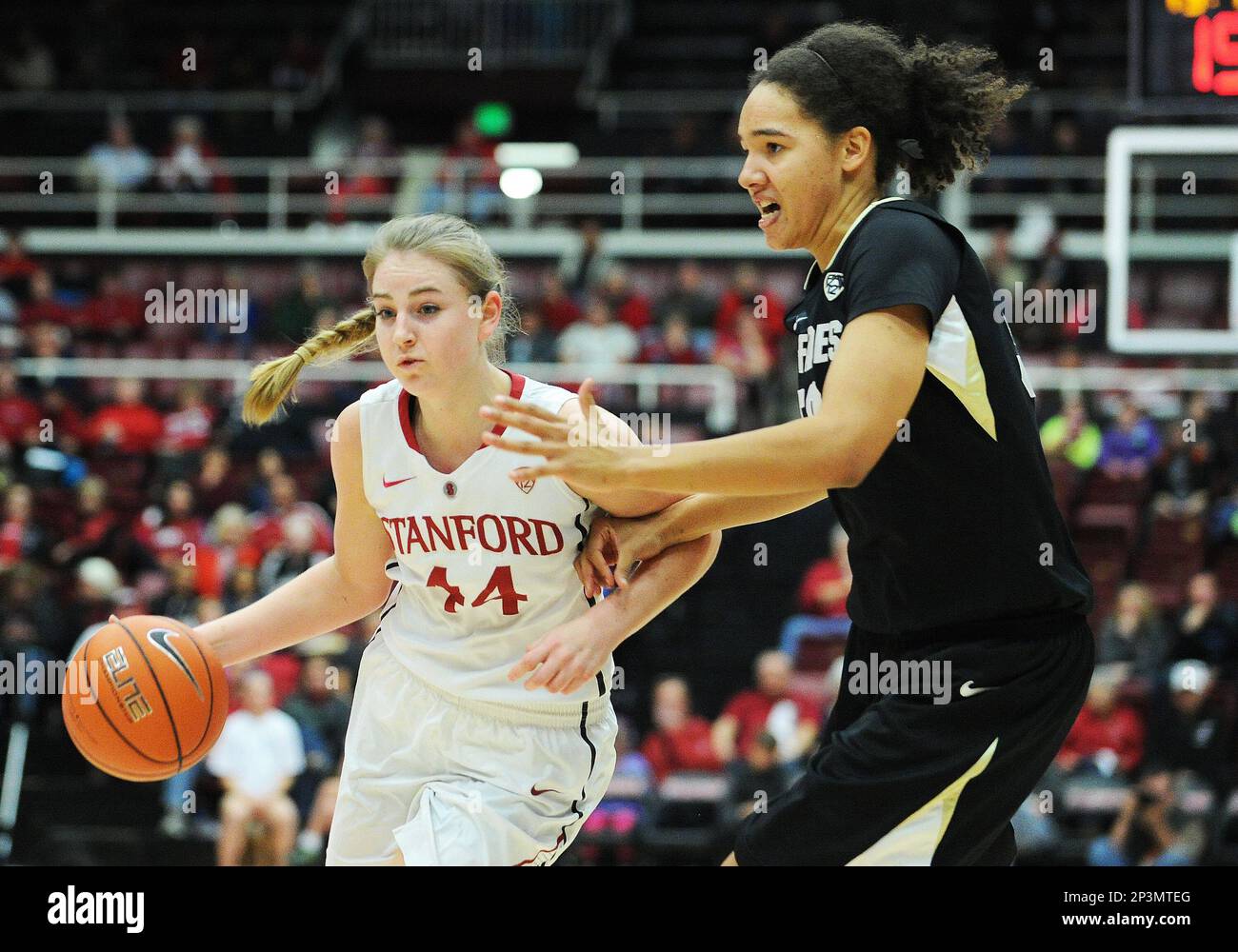 03 Jan 2015: Stanford Cardinal guard Karlie Samuelson drives to the ...