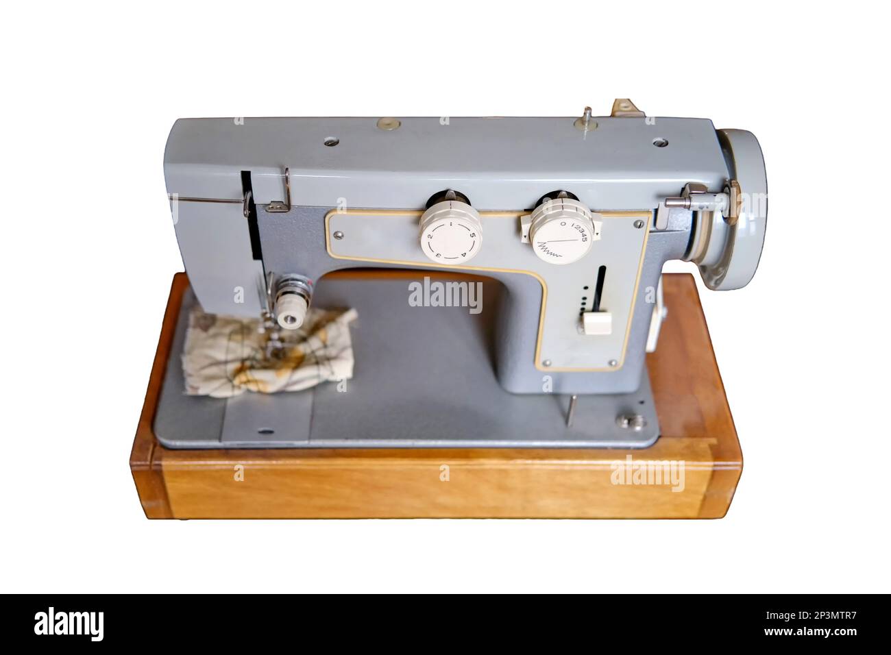 Electric sewing machine produced in the Soviet Union (USSR), isolated ...