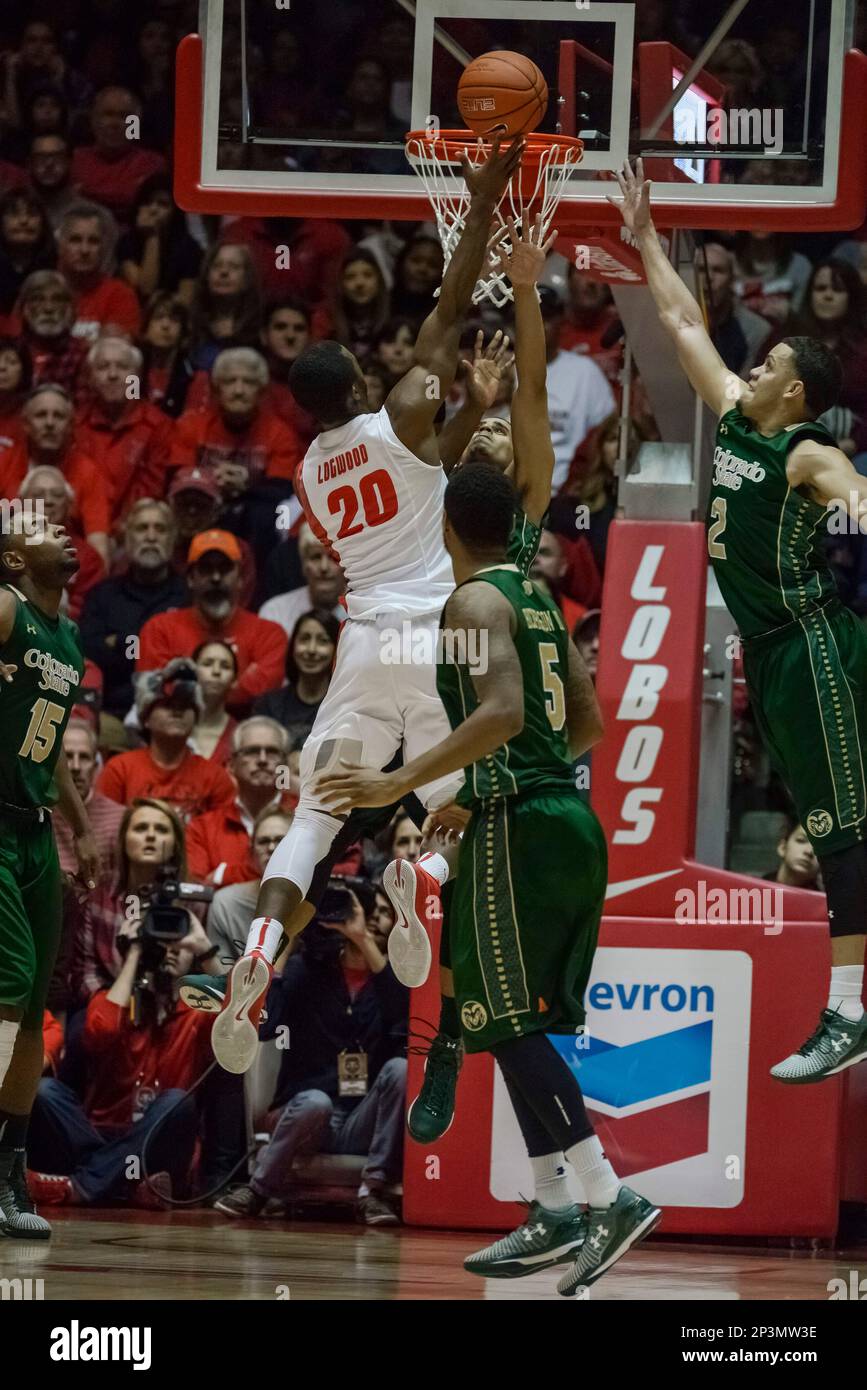 January 03, 2015: New Mexico Lobos guard Sam Logwood (20) in action ...