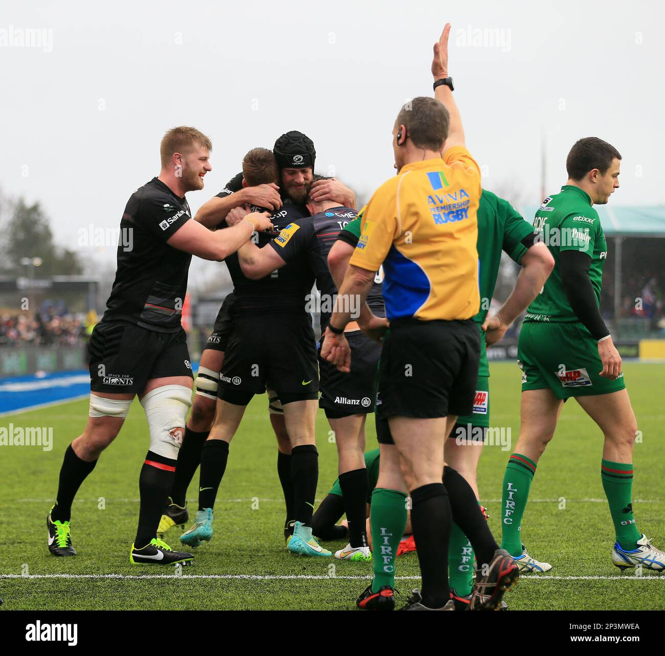 Jan. 3, 2015 - London, United Kingdom - Saracens' David Strettle ...