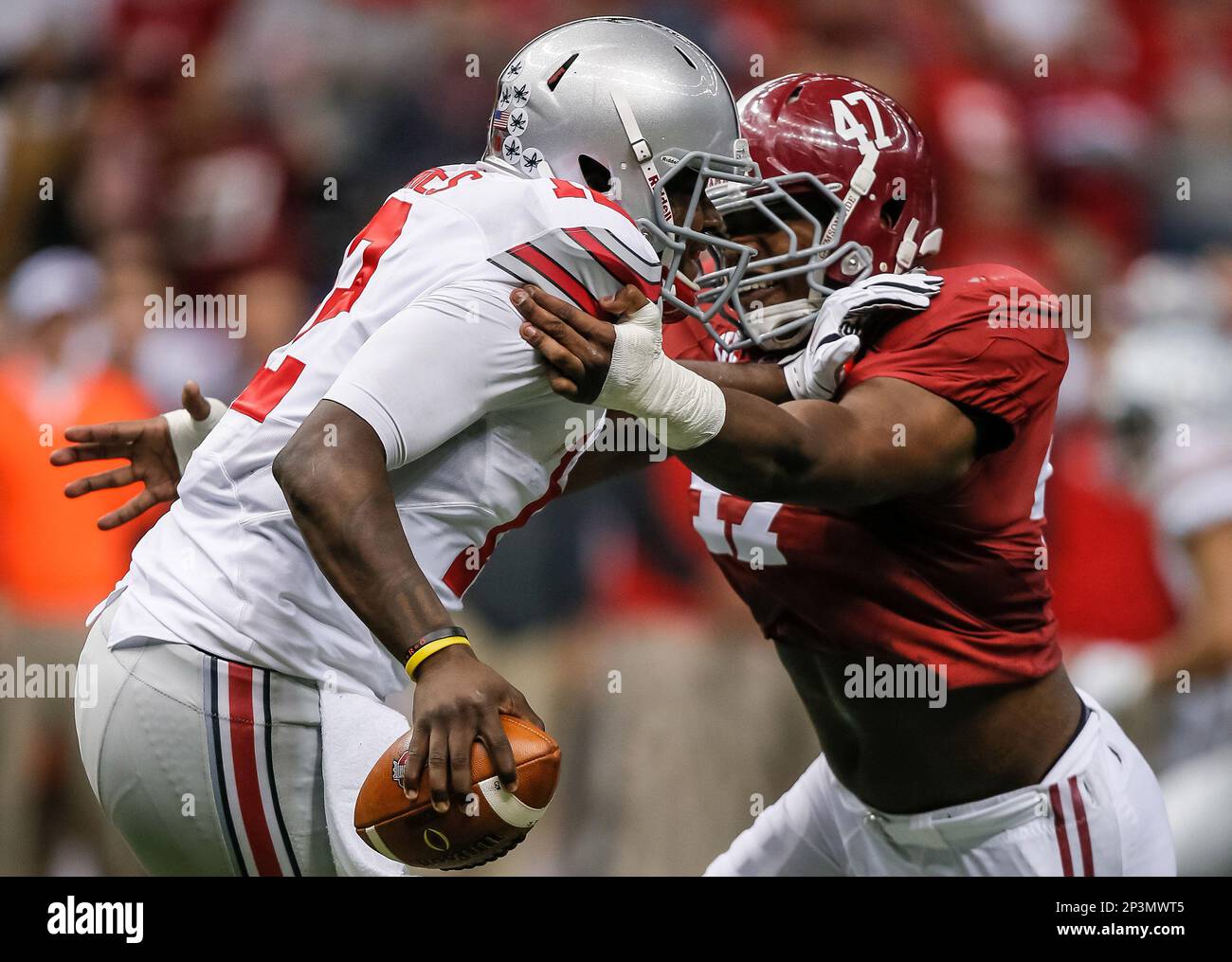 January 01, 2015: Ohio State Buckeyes quarterback Cardale Jones (12 ...