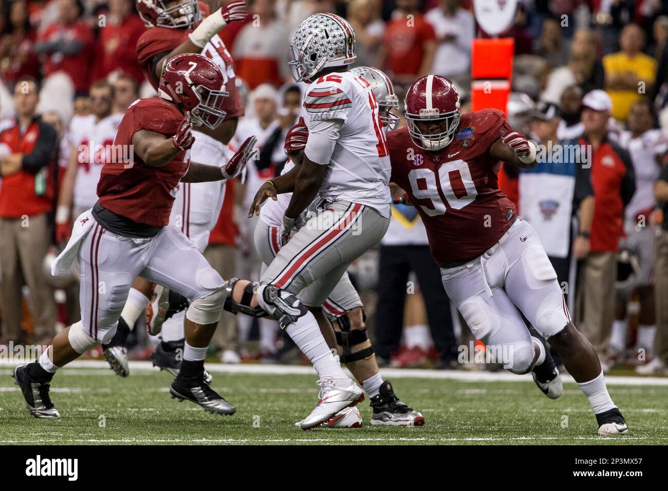 January 1, 2015: Alabama Crimson Tide defensive lineman Jarran Reed (90 ...