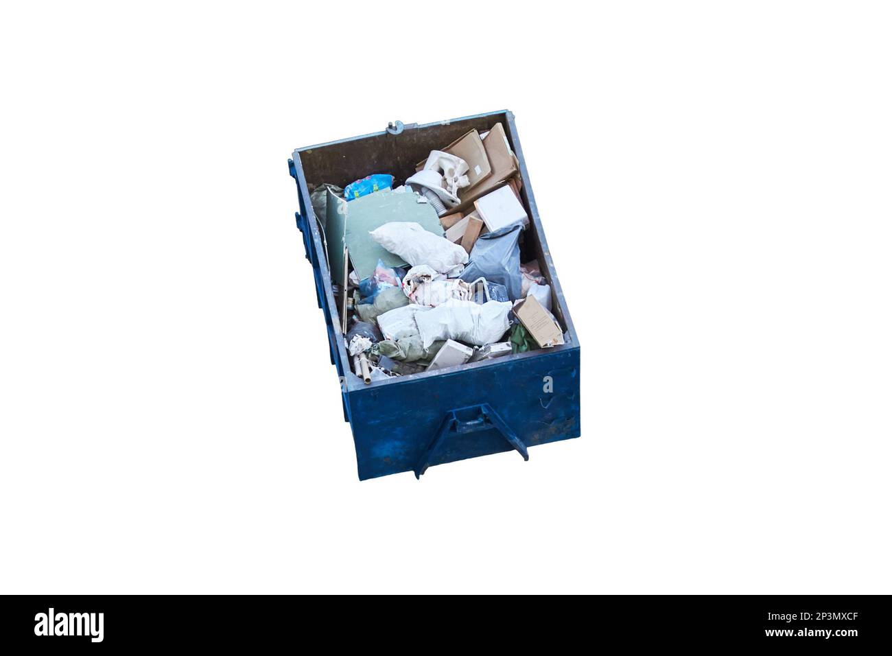 Dumpster, isolated on a white background. Garbage container, isolated ...