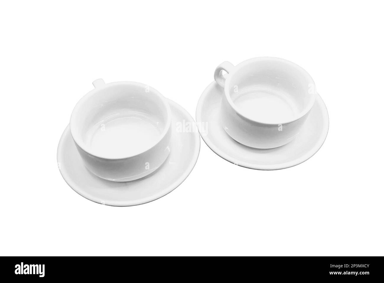 Two coffee cups table Black and White Stock Photos & Images - Alamy