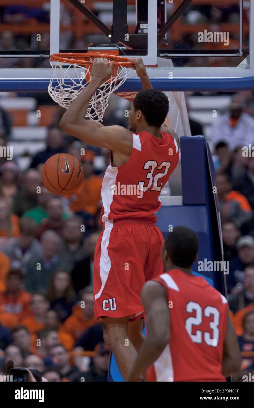 31 December 2014: Cornell Big Red forward Shonn Miller(32) slam dunks ...