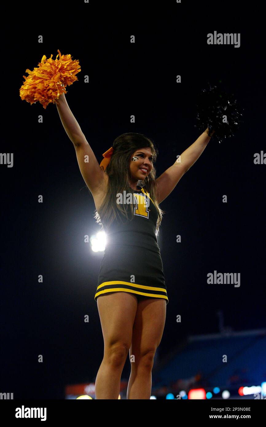 January 02 2015: An Iowa Hawkeyes cheerleader during the second half ...