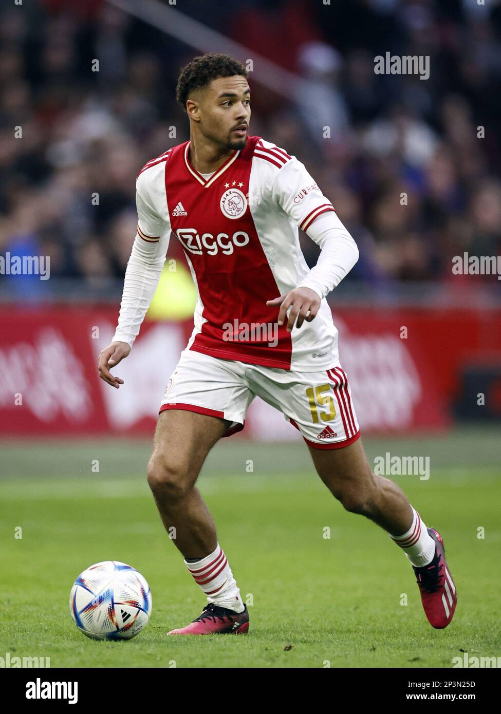 AMSTERDAM - Devyne Rensch of Ajax during the Dutch premier league match ...