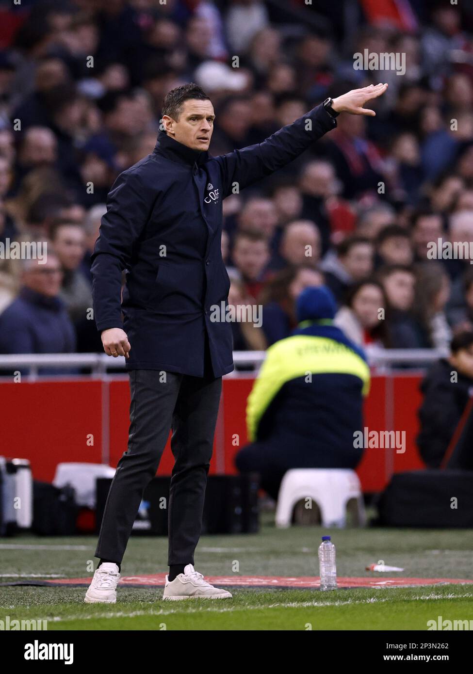 AMSTERDAM - NEC Nijmegen coach Rogier Meijer during the Dutch premier ...