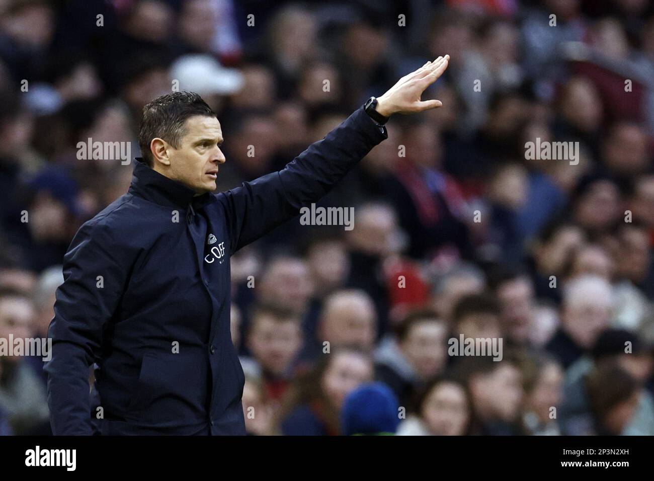 AMSTERDAM - NEC Nijmegen coach Rogier Meijer during the Dutch premier ...