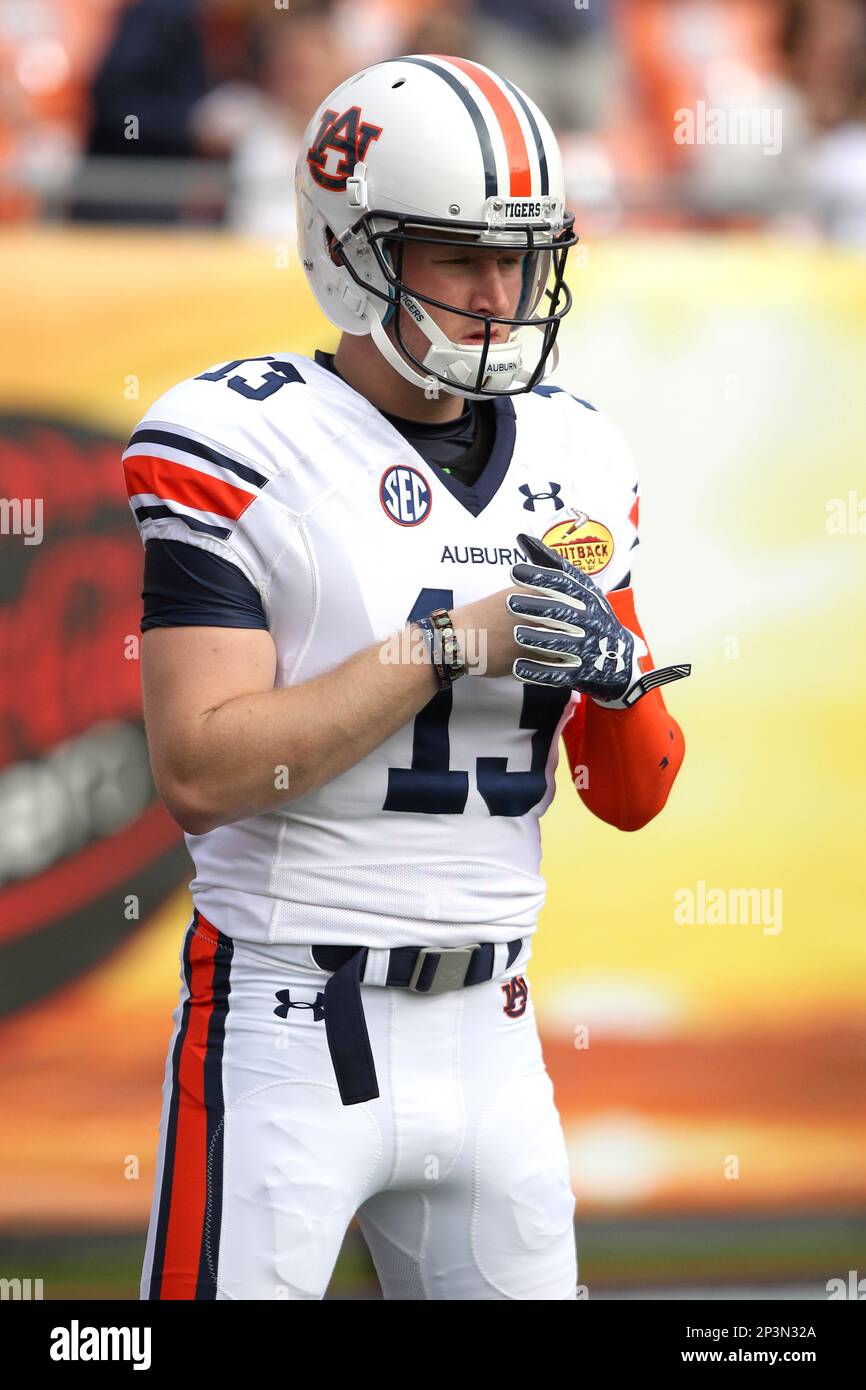 Jan 01 2015: Auburn's Sean White (13) during the Outback Bowl between ...