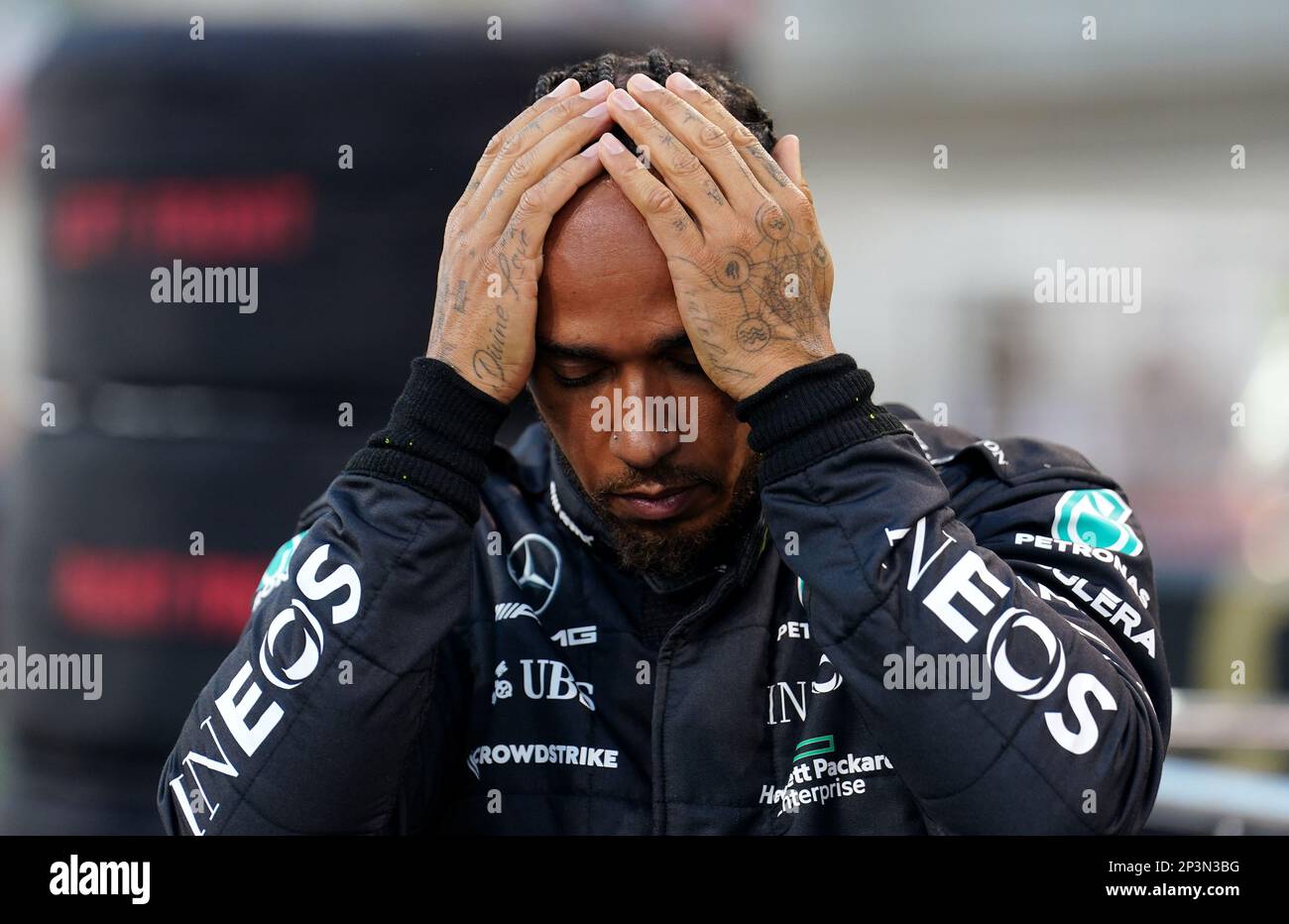 Lewis hamilton bahrain 2023 grid hi-res stock photography and images ...