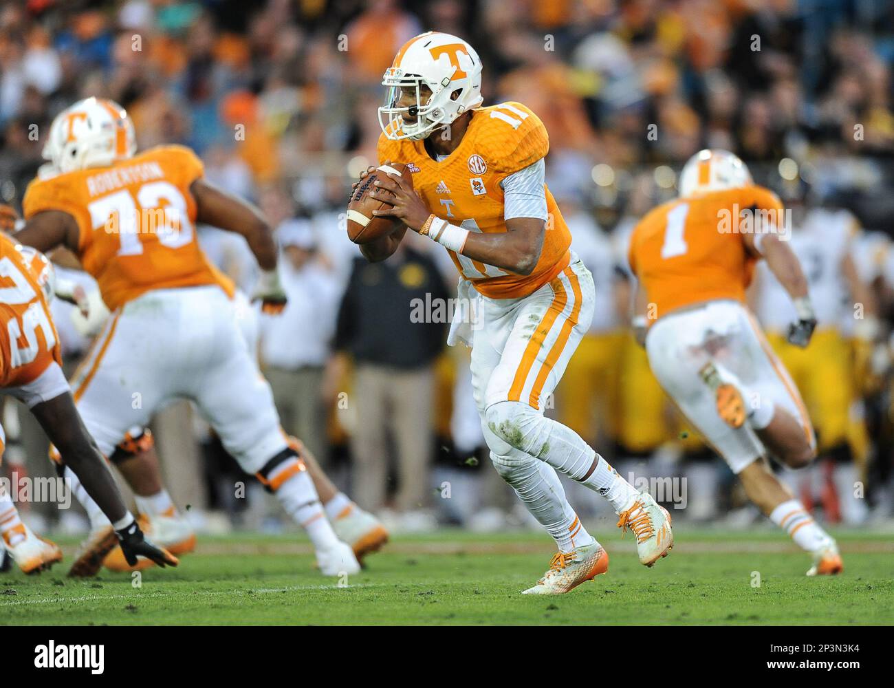 January 2, 2015: Tennessee Volunteers quarterback Joshua Dobbs (11 ...