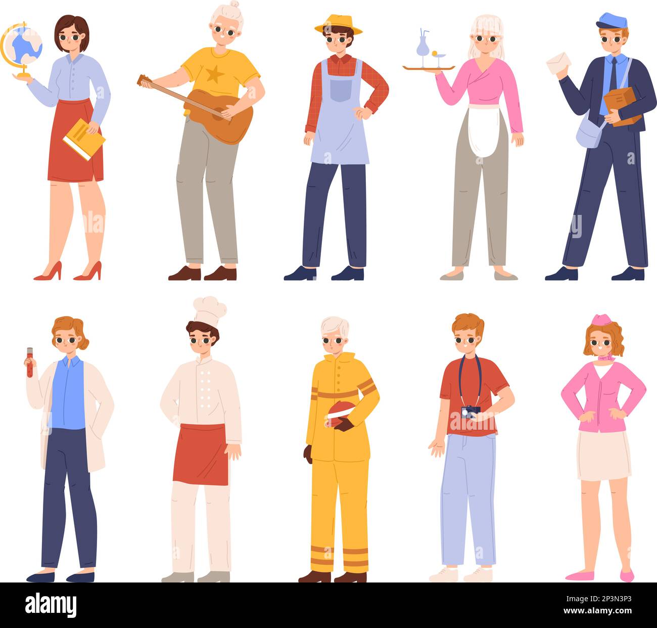 Different young professionals, diversity jobs. Successful business ...