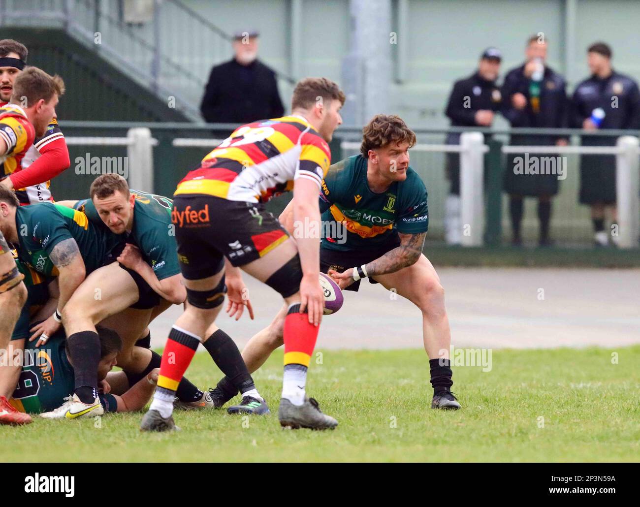 Carmarthen Quins RFC v Merthyr RFC Indigo Prem 2023 Stock Photo - Alamy