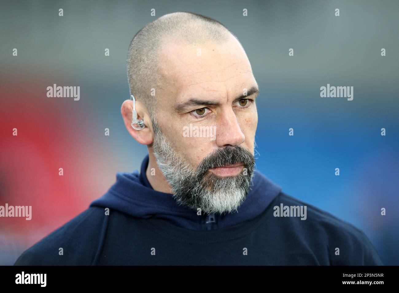Sale Sharks head coach Alex Sanderson being interviewed after the final ...
