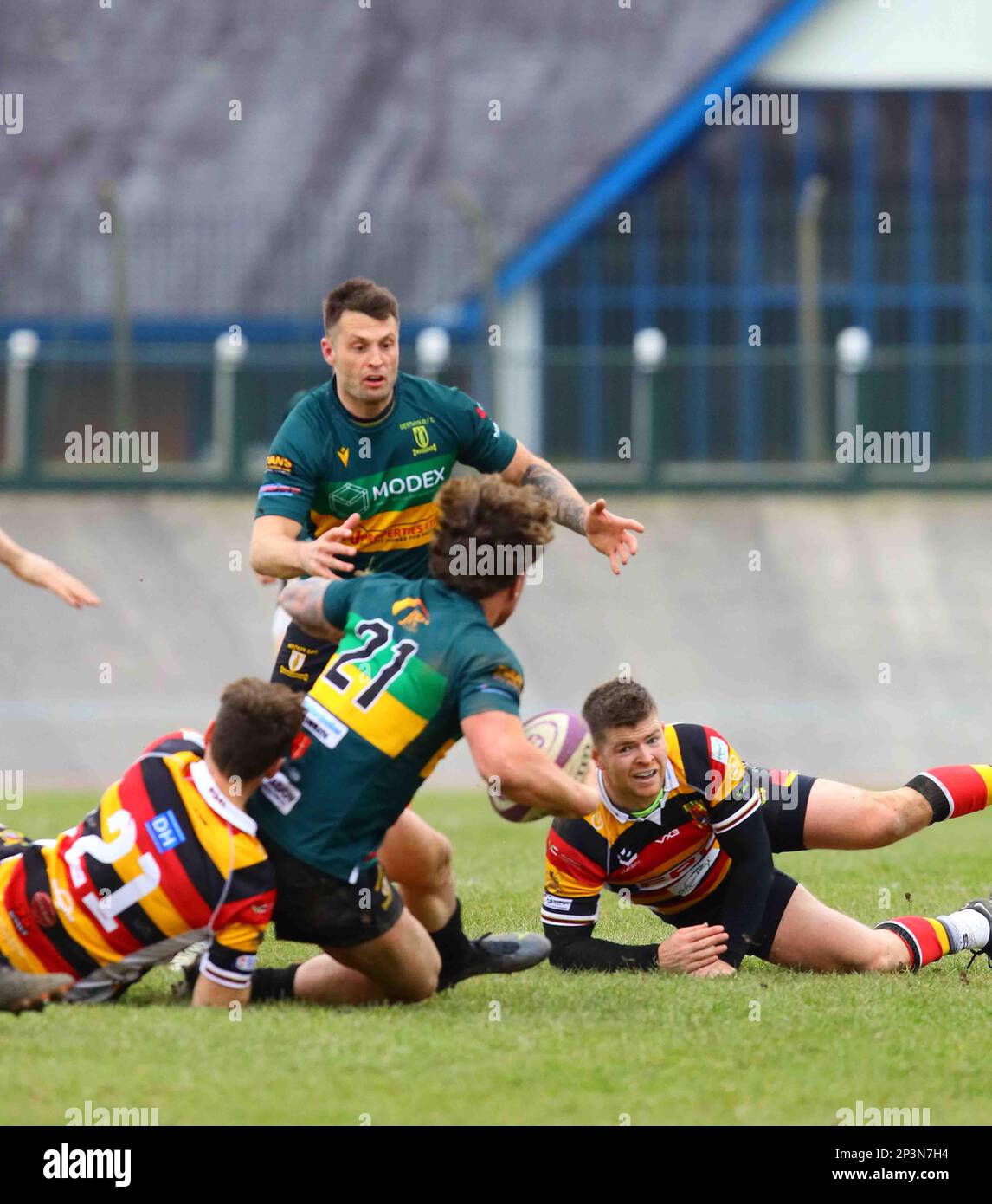 Carmarthen Quins RFC v Merthyr RFC Indigo Prem 2023 Stock Photo - Alamy