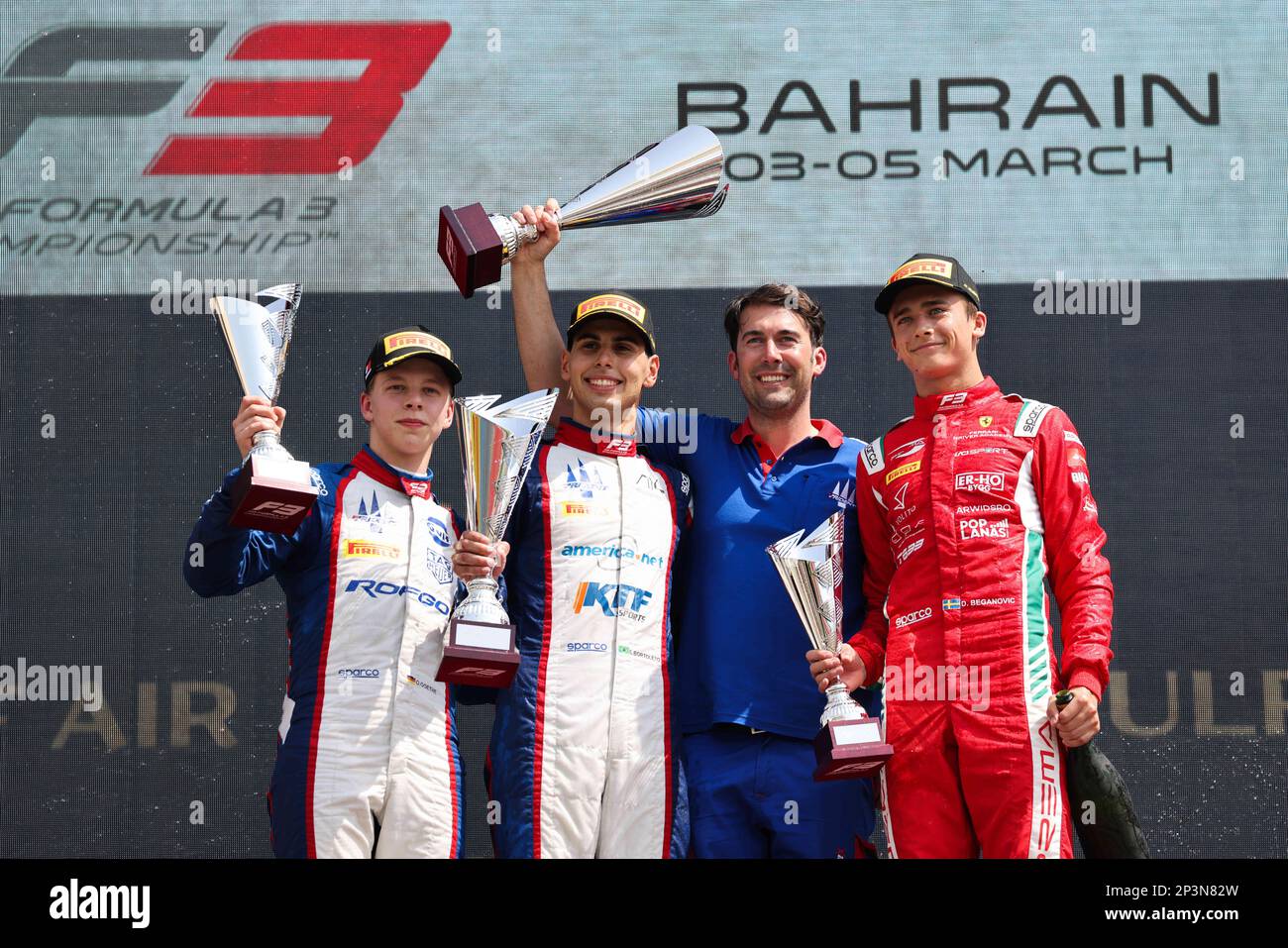 Sakhir, Bahrain. 5th Mar, 2023. Gabriel Bortoleto of Trident, Oliver ...