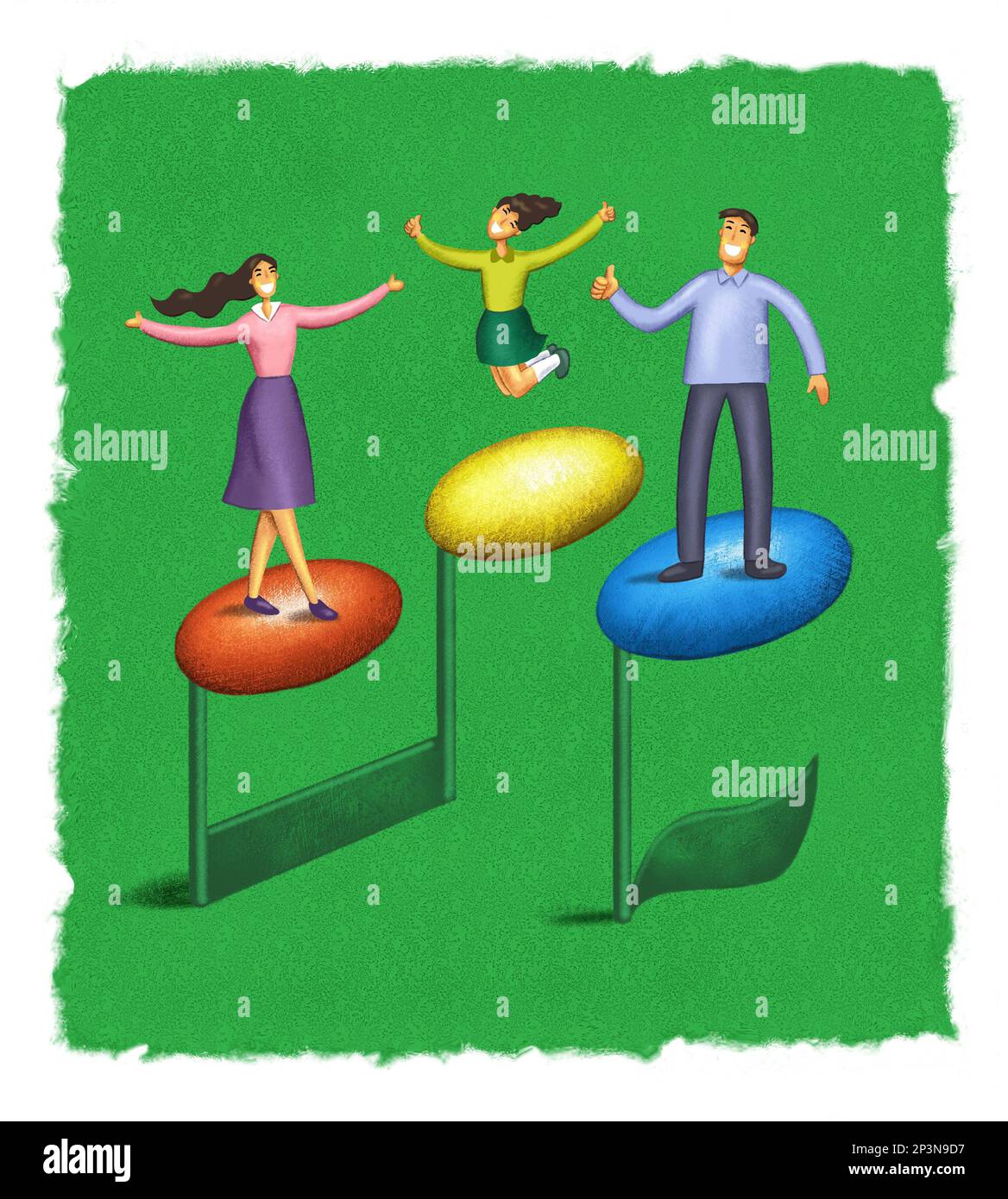 Joyful illustrations hi-res stock photography and images - Alamy