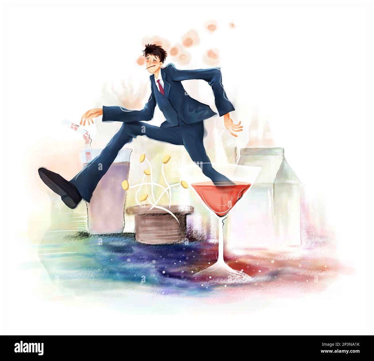 an office worker's hangover Stock Photo - Alamy