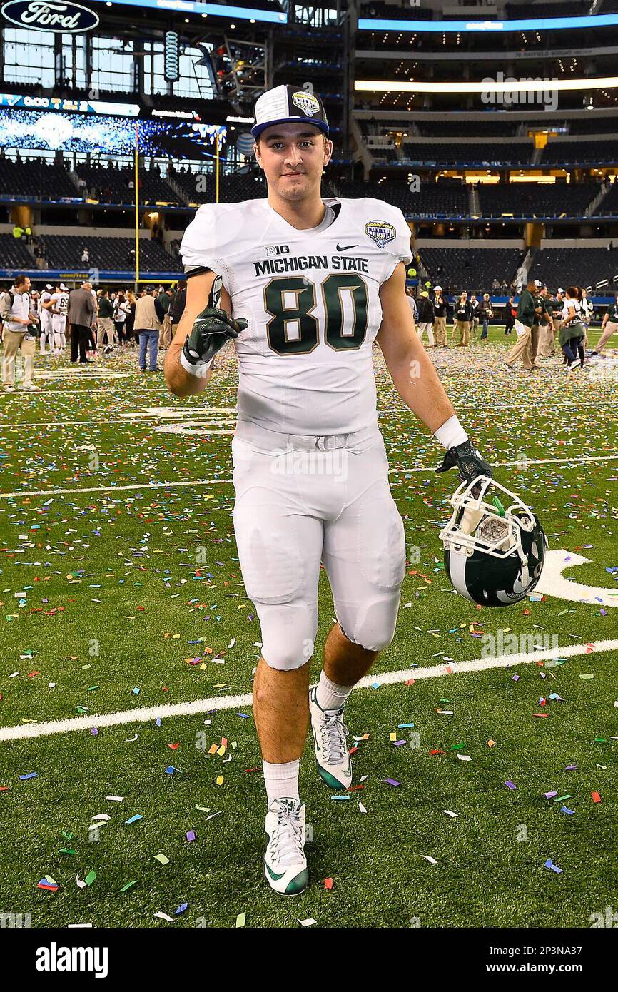 Michigan State tight end Dylan Chmura (80) at the conclusion of 79th ...