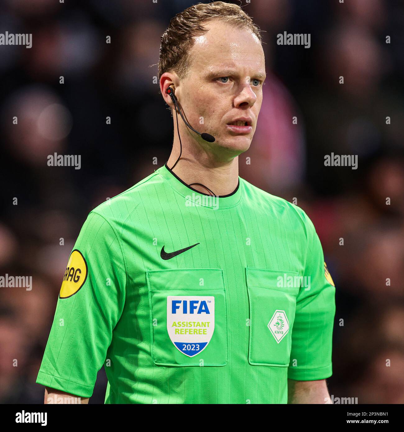 AMSTERDAM, NETHERLANDS - MARCH 5: assistant referee Roy de Nas during ...