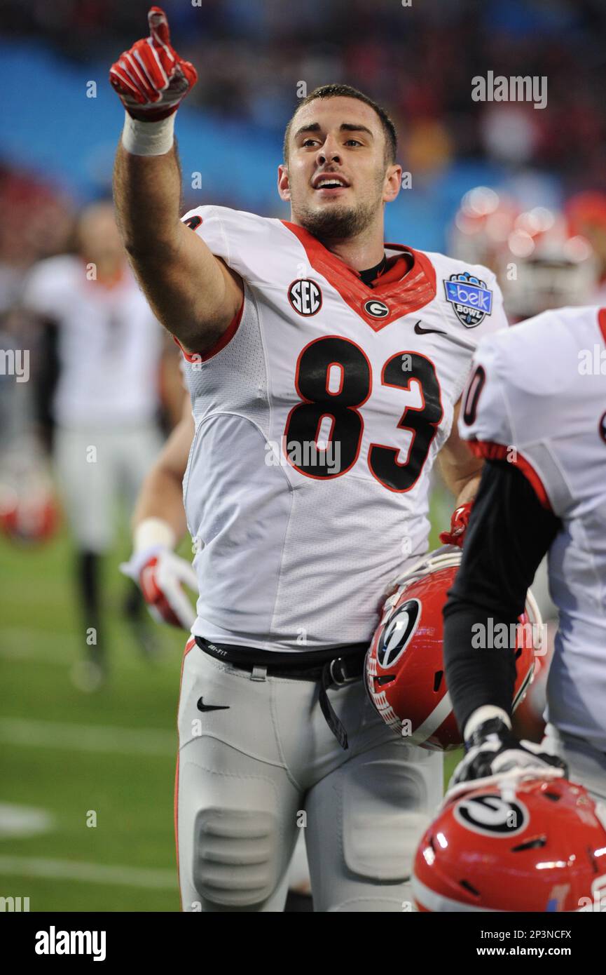 December 30 2014: Georgia Bulldogs tight end Jeb Blazevich (83) runs ...