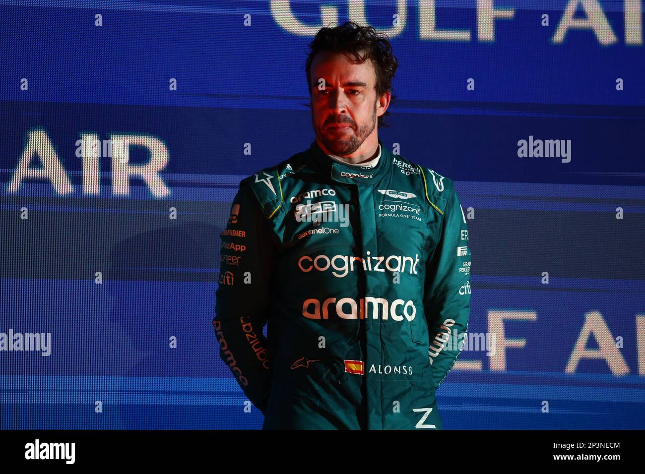Fernando Alonso (ESP) Aston Martin F1 Team celebrates his third ...