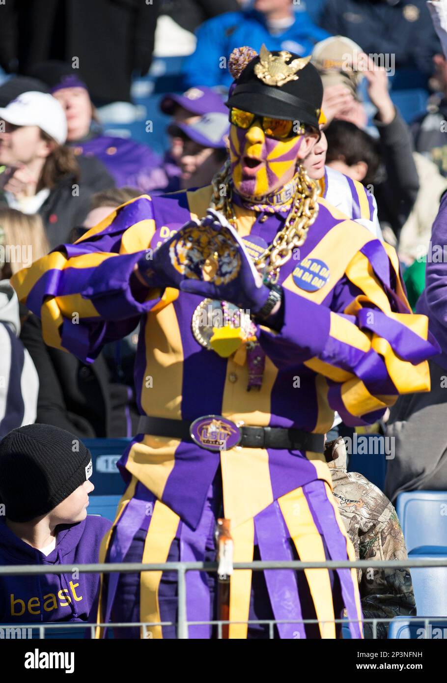 December 30, 2014: LSU fan during NCAA Football game action between the ...