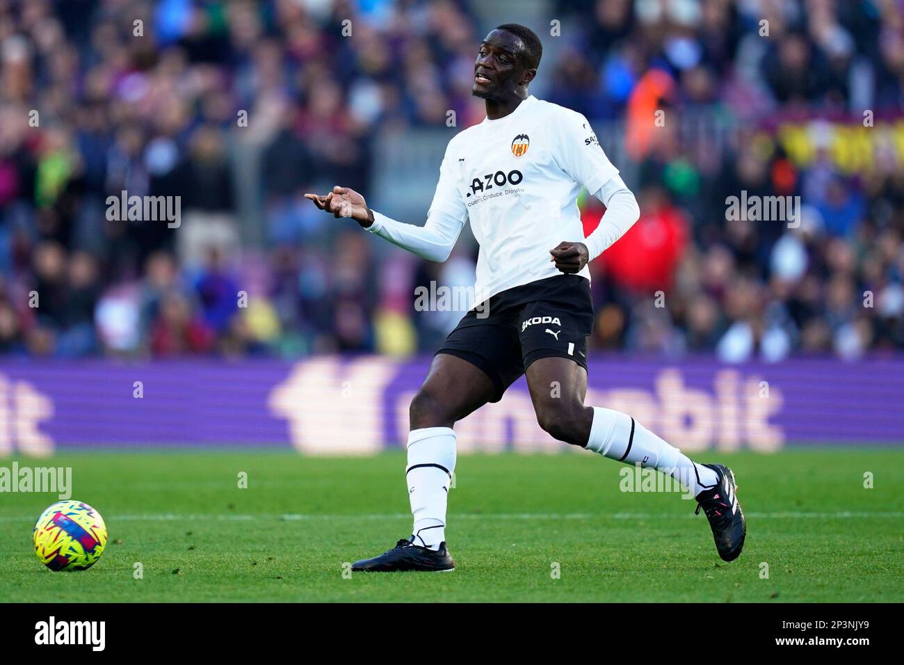 Mouctar Diakhaby of Valencia CF during the La Liga match between FC ...