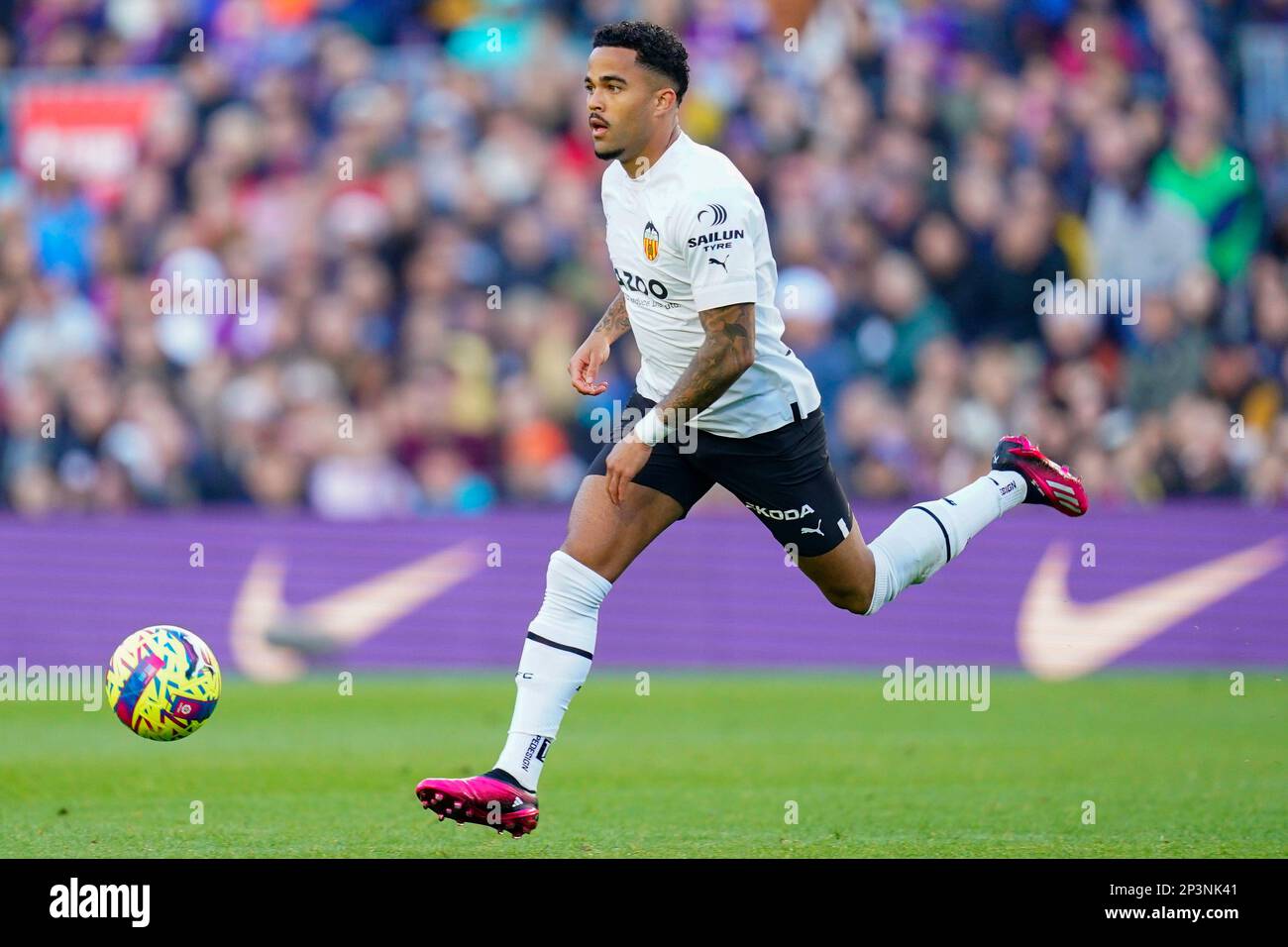 Justin Kluivert of Valencia CF during the La Liga match between FC ...