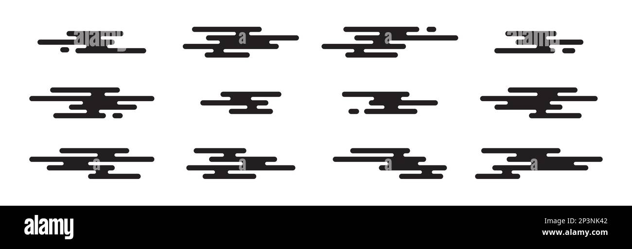 Asian clouds. Chinese and Japanese style. Traditional oriental. Tribal ...